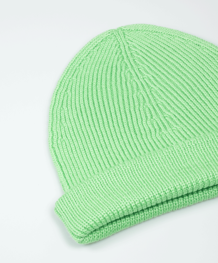 Bonnet en laine mérinos vert menthe | Bonnets | Les Trois Tricoteurs